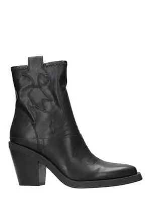 Ash Leather Boots - Black