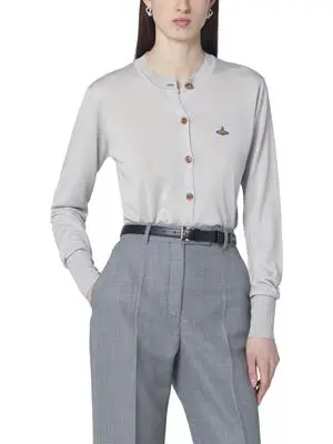 VIVIENNE WESTWOOD Light Wool And Silk Cardigan - Grey