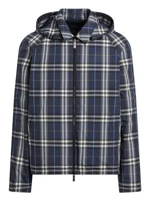 Burberry Reversible Check Pattern Cotton Jacket - Blue