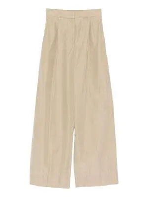 FORTE_FORTE Cotton-blend Pants - Beige