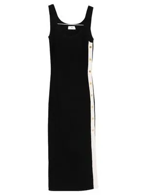 Elisabetta Franchi Knitted Midi Dress - Black