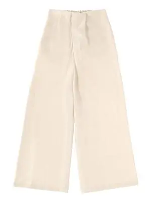 ALYSI Tailored Silk Trousers - Ivory