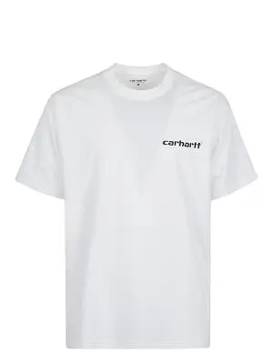 Carhartt Work In Progress Logo Cotton T Shirt White