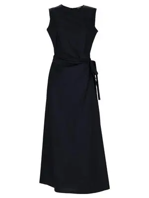 Aspesi Midi Dress With Draped Detail - Blue