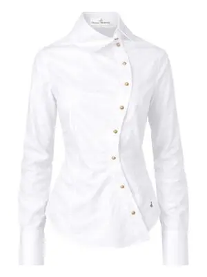 VIVIENNE WESTWOOD Fitted Cotton Shirt - White