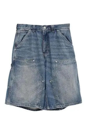 Carhartt Work In Progress Double Knee Denim Shorts - Blue