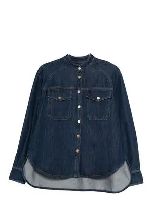 FORTE_FORTE Cotton Denim Shirt - Blue