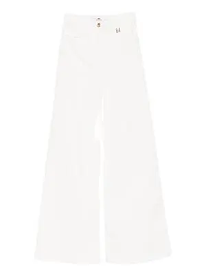 Elisabetta Franchi Flared Leg Denim Jeans - Ivory