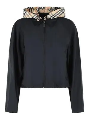 Burberry Polyamide Hooded Jacket - Black