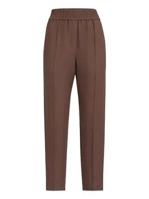 Brunello Cucinelli Linen Blend Trousers - Brown