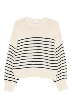 ALYSI Cotton Crewneck Sweater - White