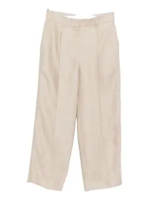 Brunello Cucinelli Linen Cropped Pants - Beige