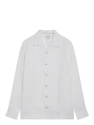 Brunello Cucinelli Linen East Fit Shirt - White