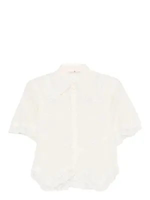 Ermanno Scervino Embroidered Cotton Shirt - White