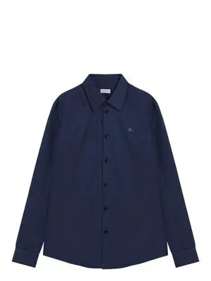 Burberry Cotton Shirt With Ekd - Blue