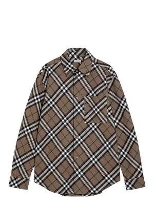 Burberry Check Cotton Shirt - Beige