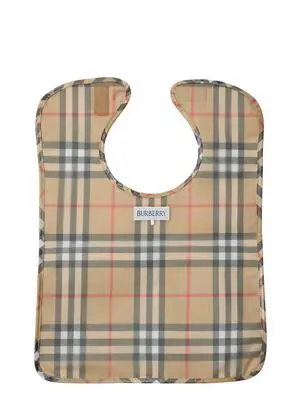 Burberry Check Pattern Bib - Beige