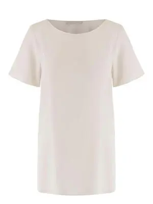 ALLUDE Stretch Silk T-shirt - Ivory