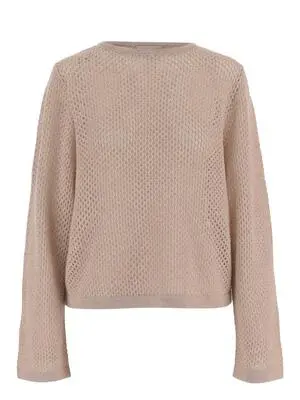 ALLUDE Wool And Cashmere Knit - Beige