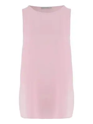 ALLUDE Stretch Silk Top - Pink