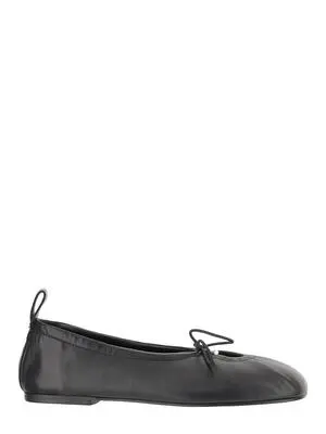 ALOHAS Rosalind Leather Ballerina Flats - Black