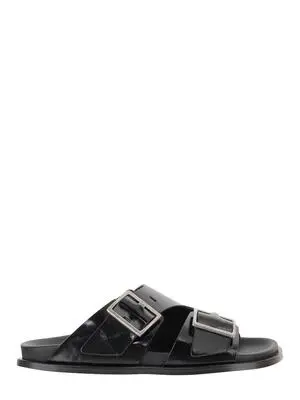 ALOHAS Alba Leather Sandals - Black