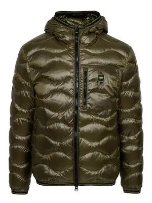 BLAUER. Quilted Down Padded Jacket - Verde Bosco