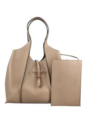 TOD'S Leather Tote Bag - Marrone Chiaro