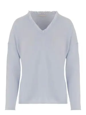 ALLUDE Wool And Cashmere Sweater - Light Blue