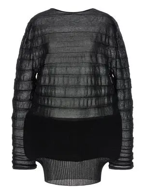 Issey Miyake Moving Knit Top Black