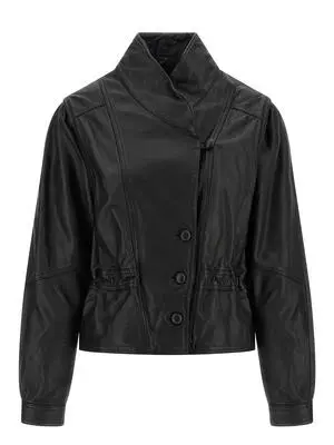 Isabel Marant Tressy Leather Jacket - Black