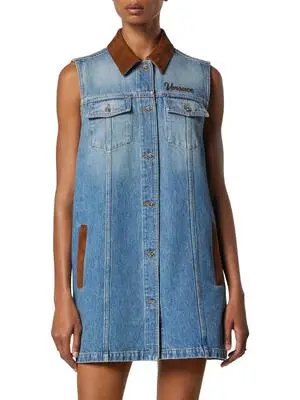 Versace Denim Cotton Dress - Blue