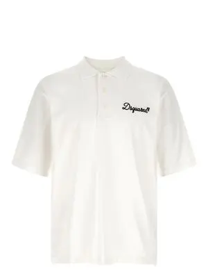 Dsquared2 Signature' Polo Shirt - White