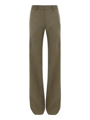 Victoria Beckham Straight Leg Trousers - Green