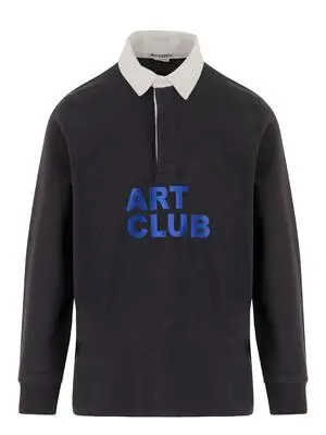 JW Anderson Long Sleeved Polo Shirt - Black