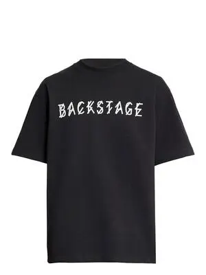44 LABEL GROUP Backstage Cotton T Shirt With Logo - Black