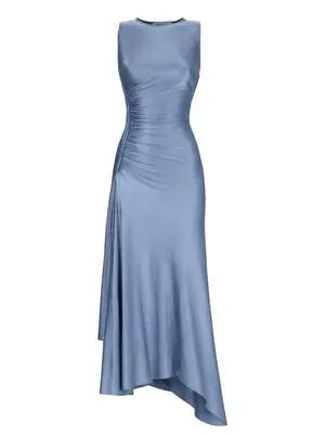 Victoria Beckham Woven & Draped Dress - Blue