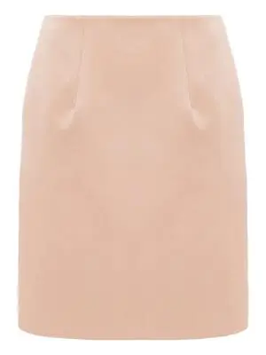 Chloé Short Duchesse Satin Skirt - Pink