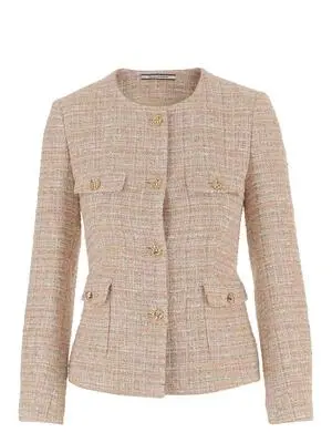Tagliatore Viscose Blend Jacket - Beige