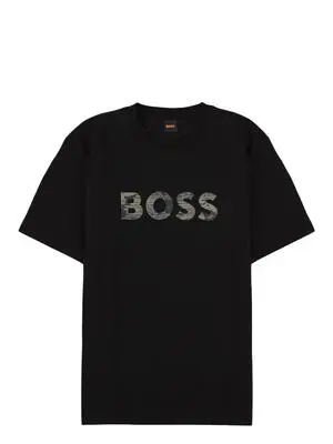BOSS T Shirt With Logo - Black