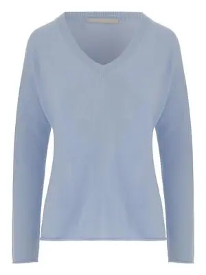 ALLUDE Cashmere Sweater - Light Blue