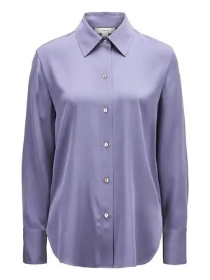 Vince Stretch Silk Shirt - Lilac