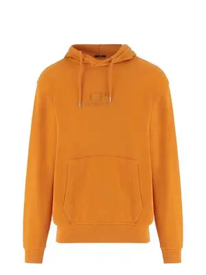 C.P. COMPANY Cotton Sweatshirt With Logo - Orange