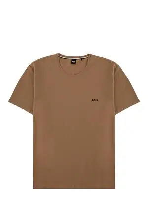 BOSS T Shirt With Logo - Brown