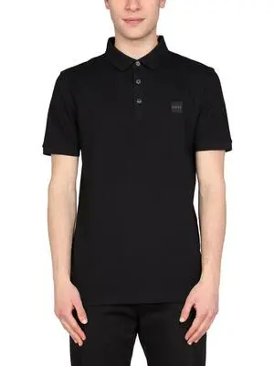BOSS Polo With Logo Patch - Black