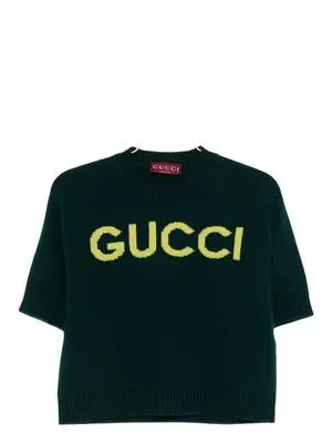 Gucci Logo Wool Sweater - Green