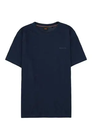 BOSS T Shirt With Logo - Blue