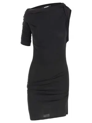 Jacquemus Draped Mini Dress - Black