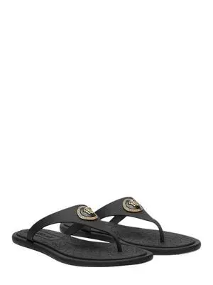 Versace Alia Rubber Sandals - Black