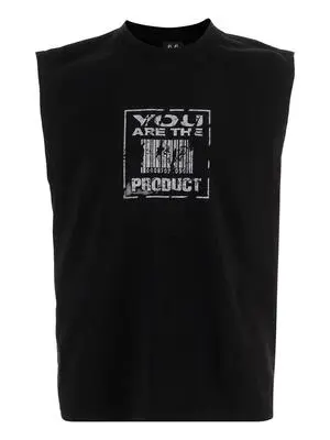 44 LABEL GROUP Printed Cotton Tank - Black
